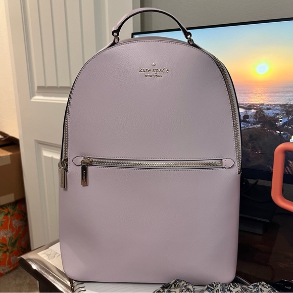 kate spade | Bags | Preowned Kate Spade Perry Leather Large Backpack ...